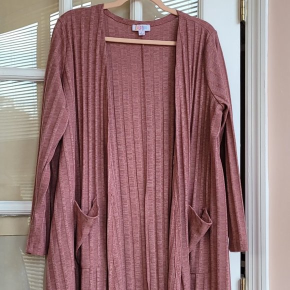 LuLaRoe | Sweaters | Nwot Lularoe Sarah Dusty Pink Ribbed Cardigan ...